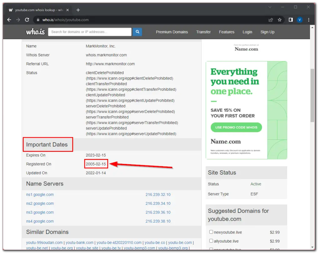 How to find when the website was first launched or published | en.tab ...