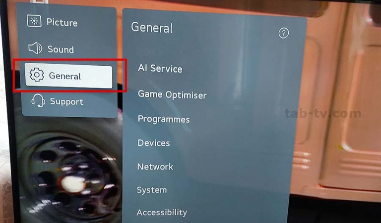 How to find the model and serial numbers in the LG TV menu | en.tab-tv.com