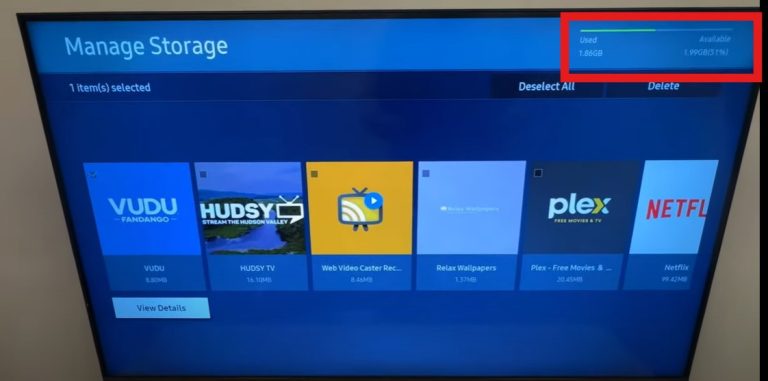 How to find out how much free memory is available on your Samsung TV ...