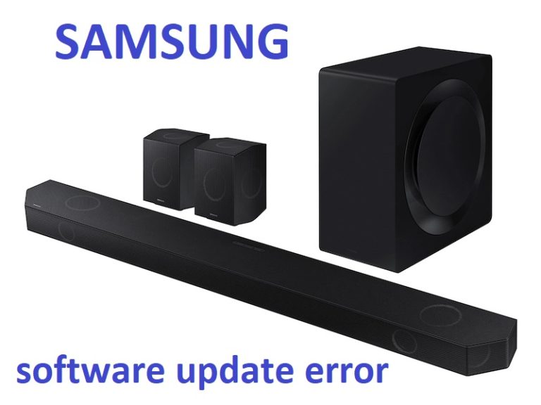 Samsung Q900D, Q910D, Q990D, Q800D Soundbar update failure | en.tab-tv.com